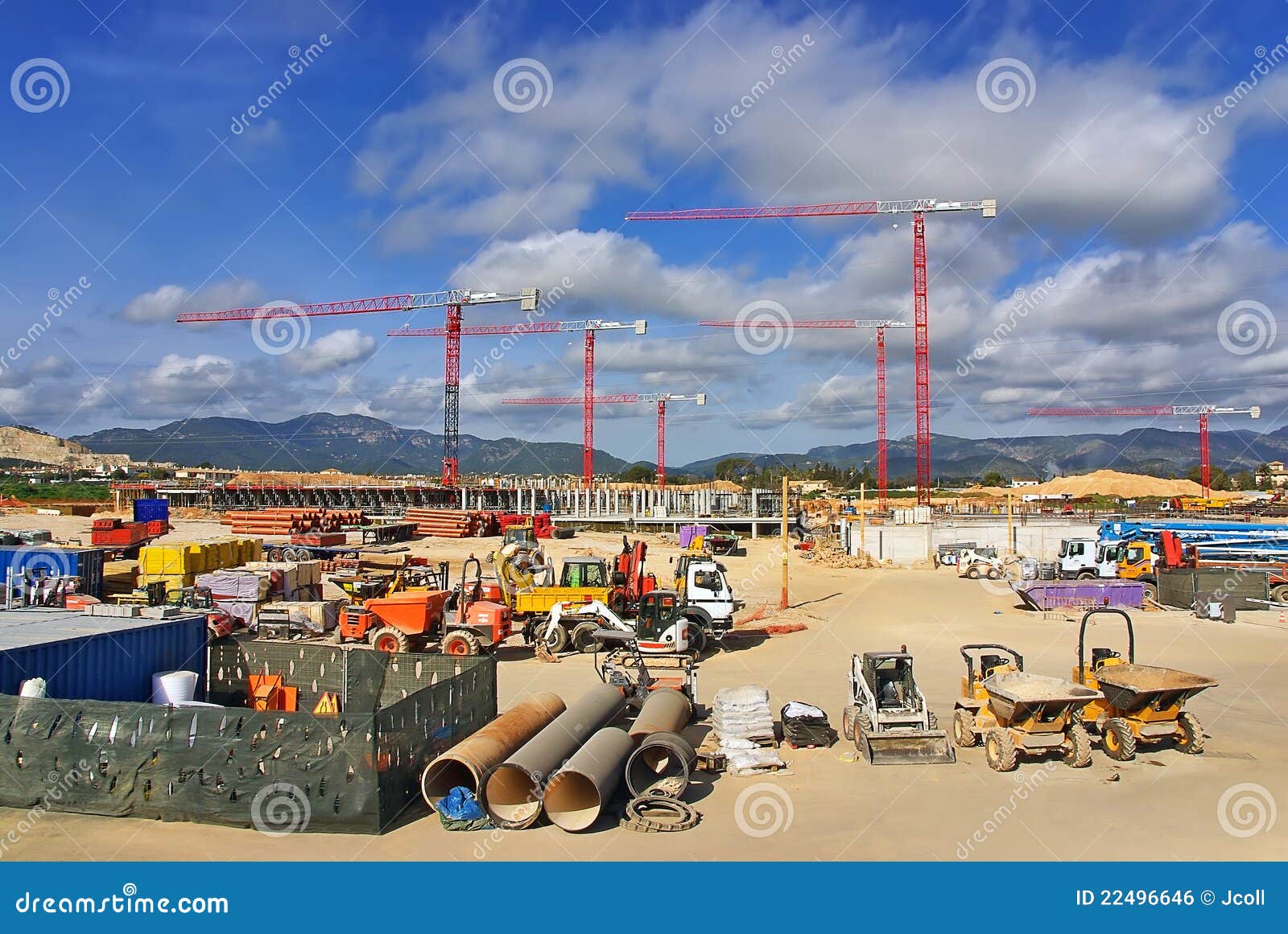 Building Site stock photo. Image of high, build, iron - 22496646