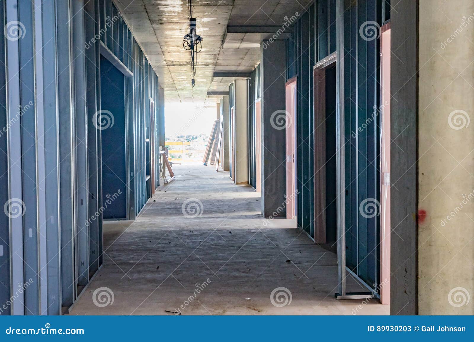 Building site corridor stock image. Image of holding - 89930203