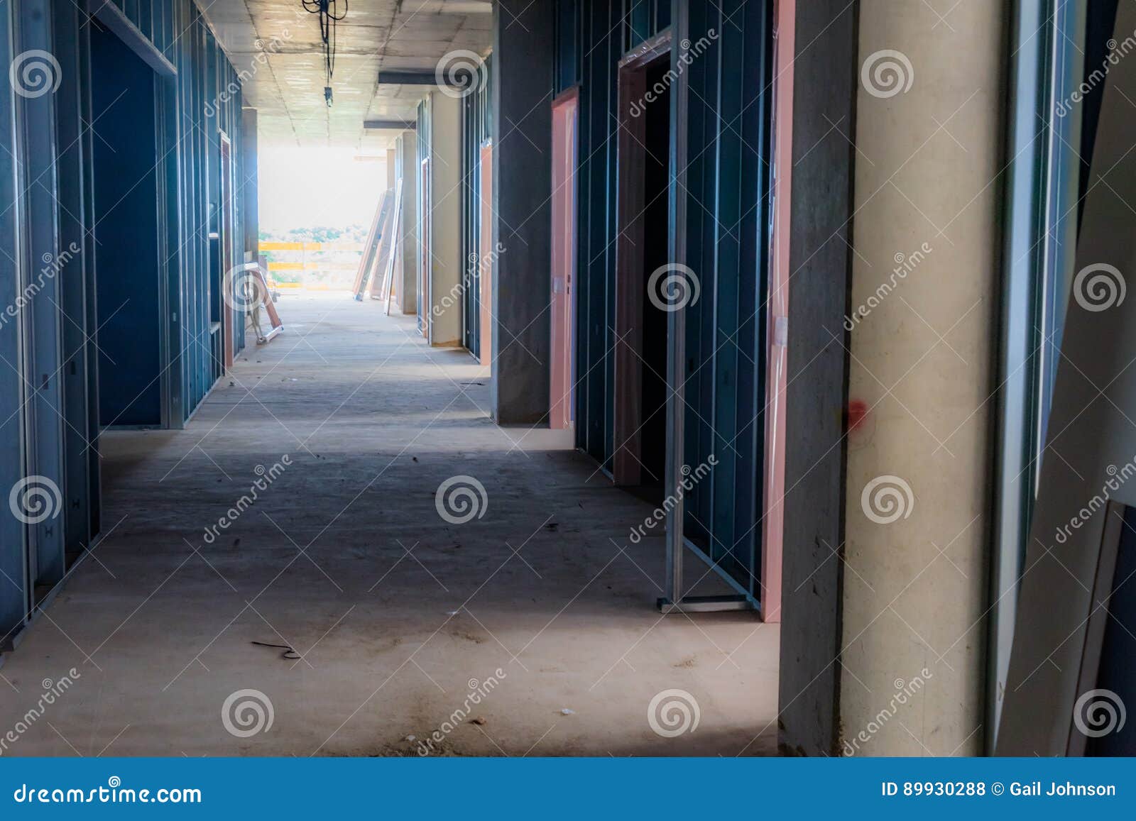 Building site corridor stock photo. Image of apartment - 89930288