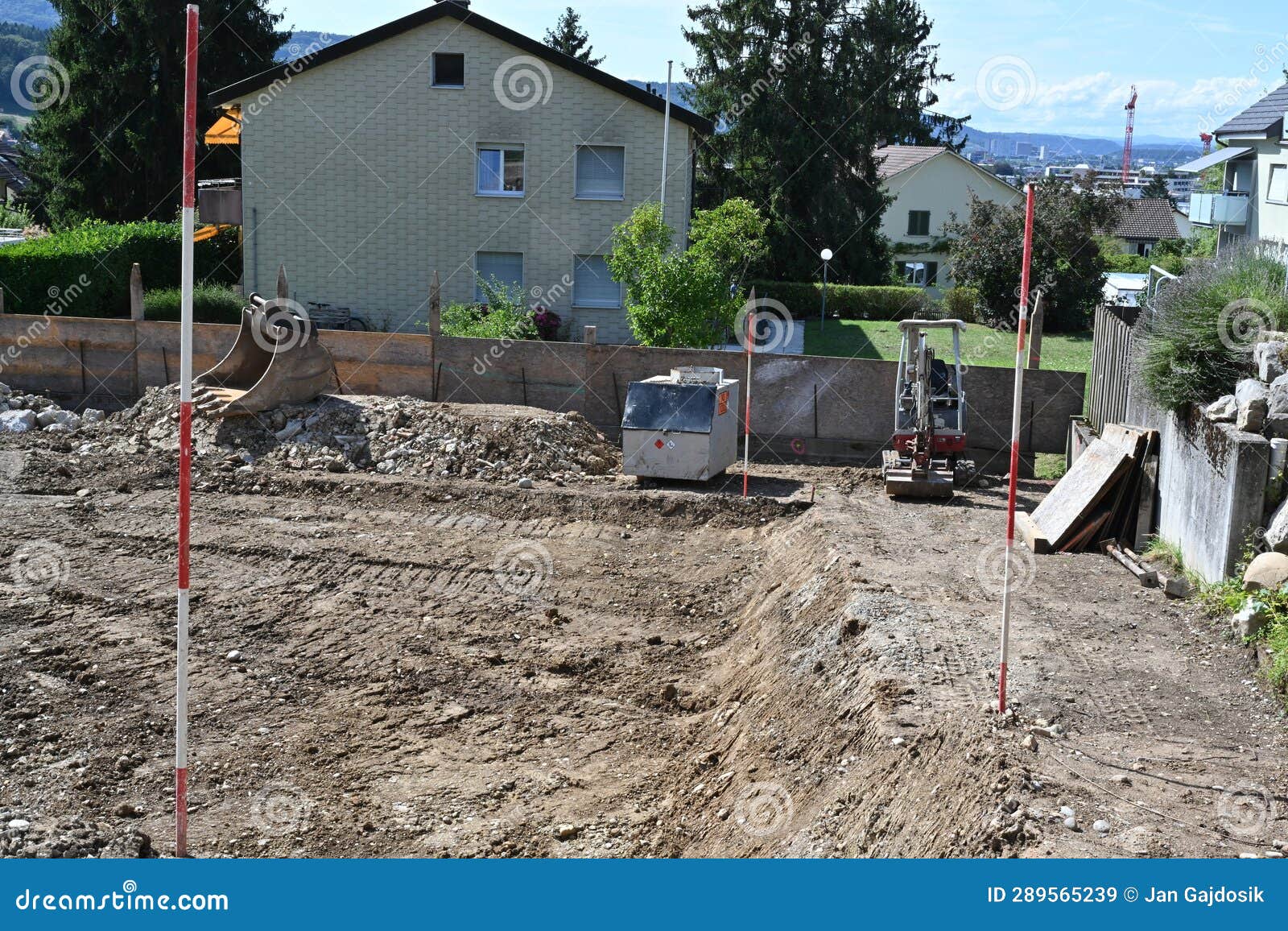 House With Marked Cut Lines. Fair Division Of Property Ownership In ...