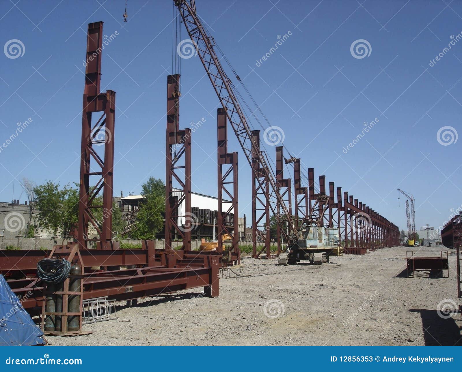 A building site on factory stock image. Image of construction - 12856353
