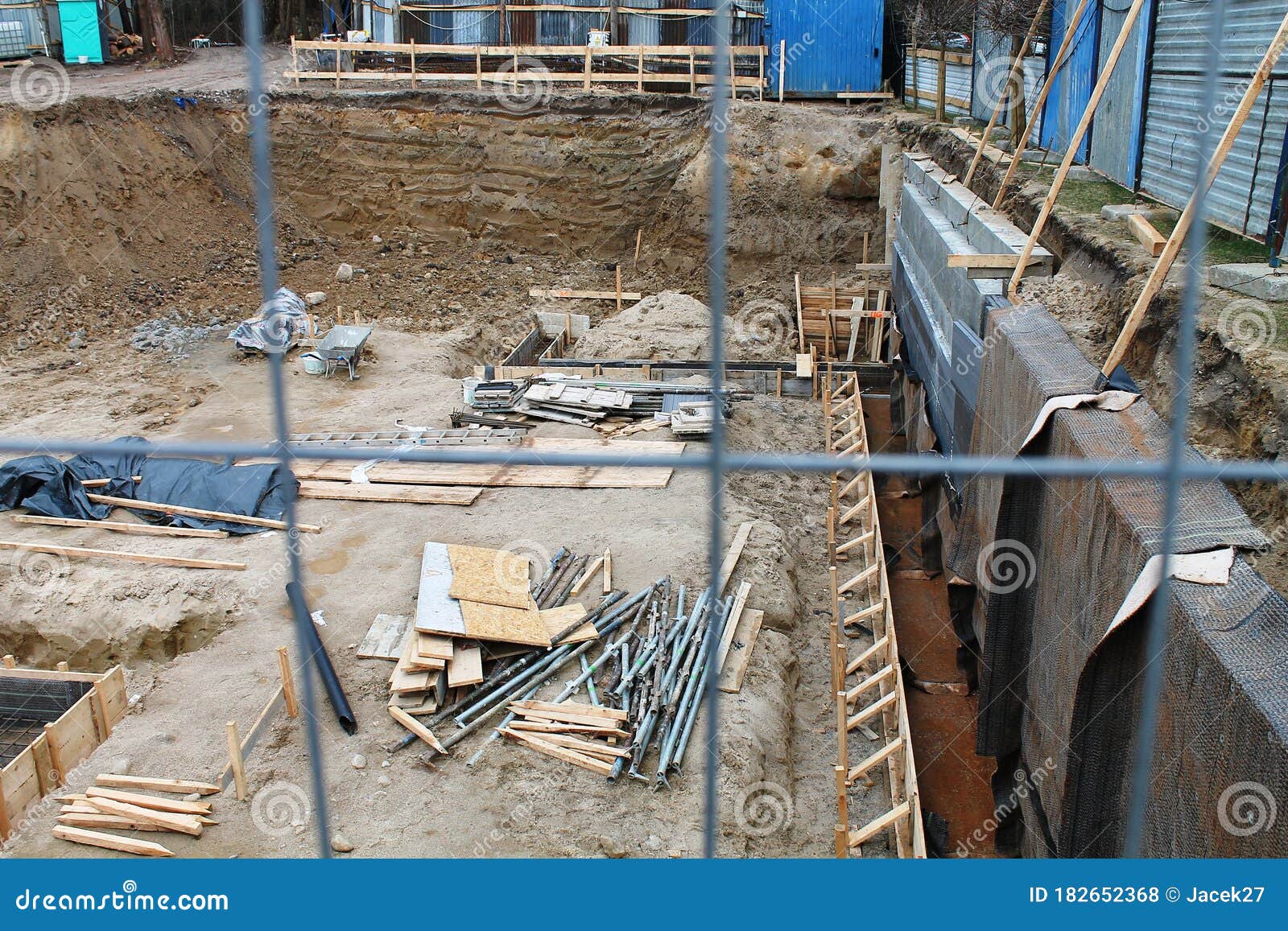 Building site flat . stock photo. Image of feature, construction ...