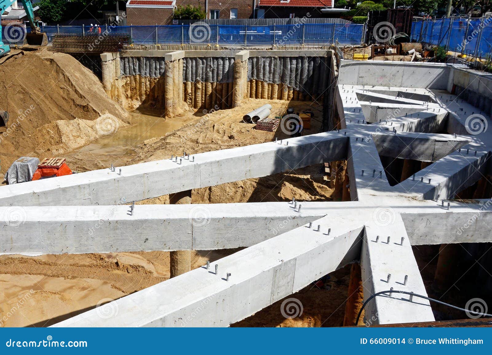 Building Site Foundations stock photo. Image of excavation - 66009014