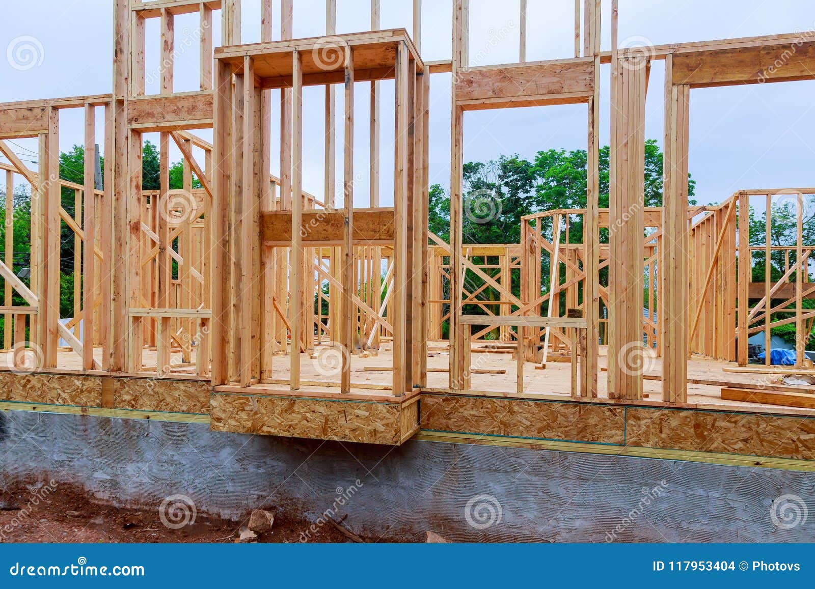 Building Site with New Homes Under Construction Stock Photo - Image of ...