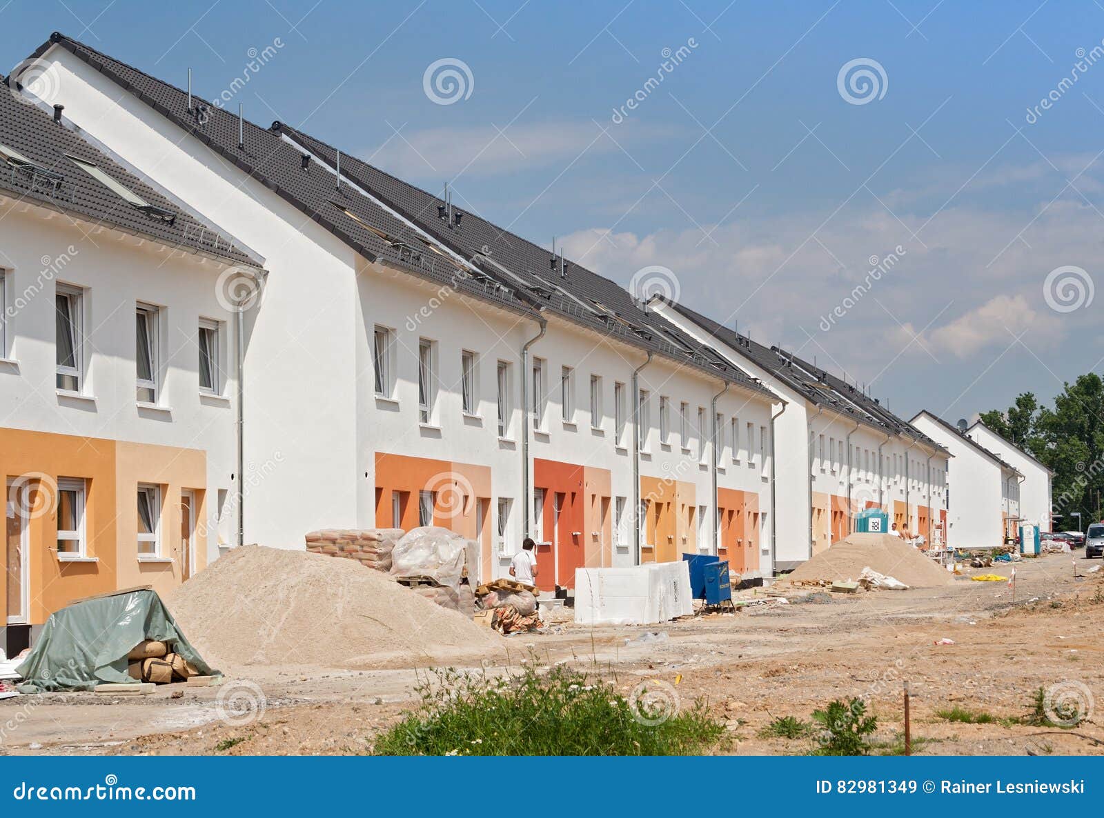 Building Site with New Houses Under Construction Editorial Stock Image ...