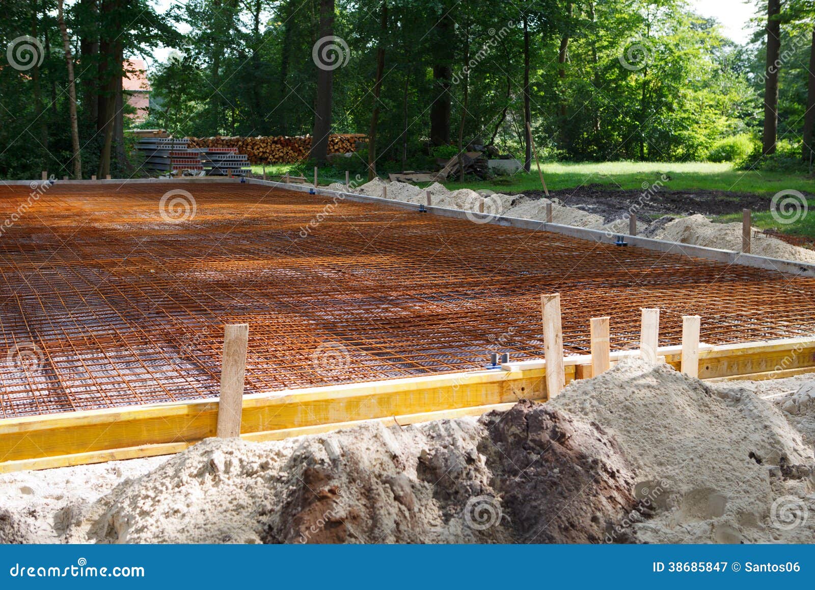 Building site stock image. Image of base, foundation - 38685847