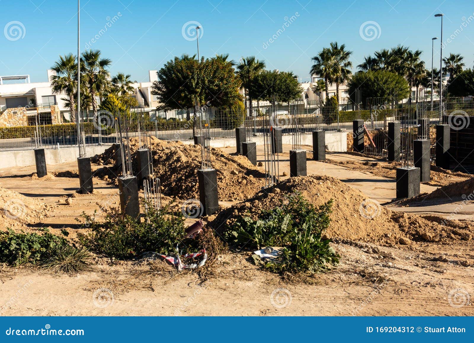 Building site in spain stock photo. Image of machine - 169204312