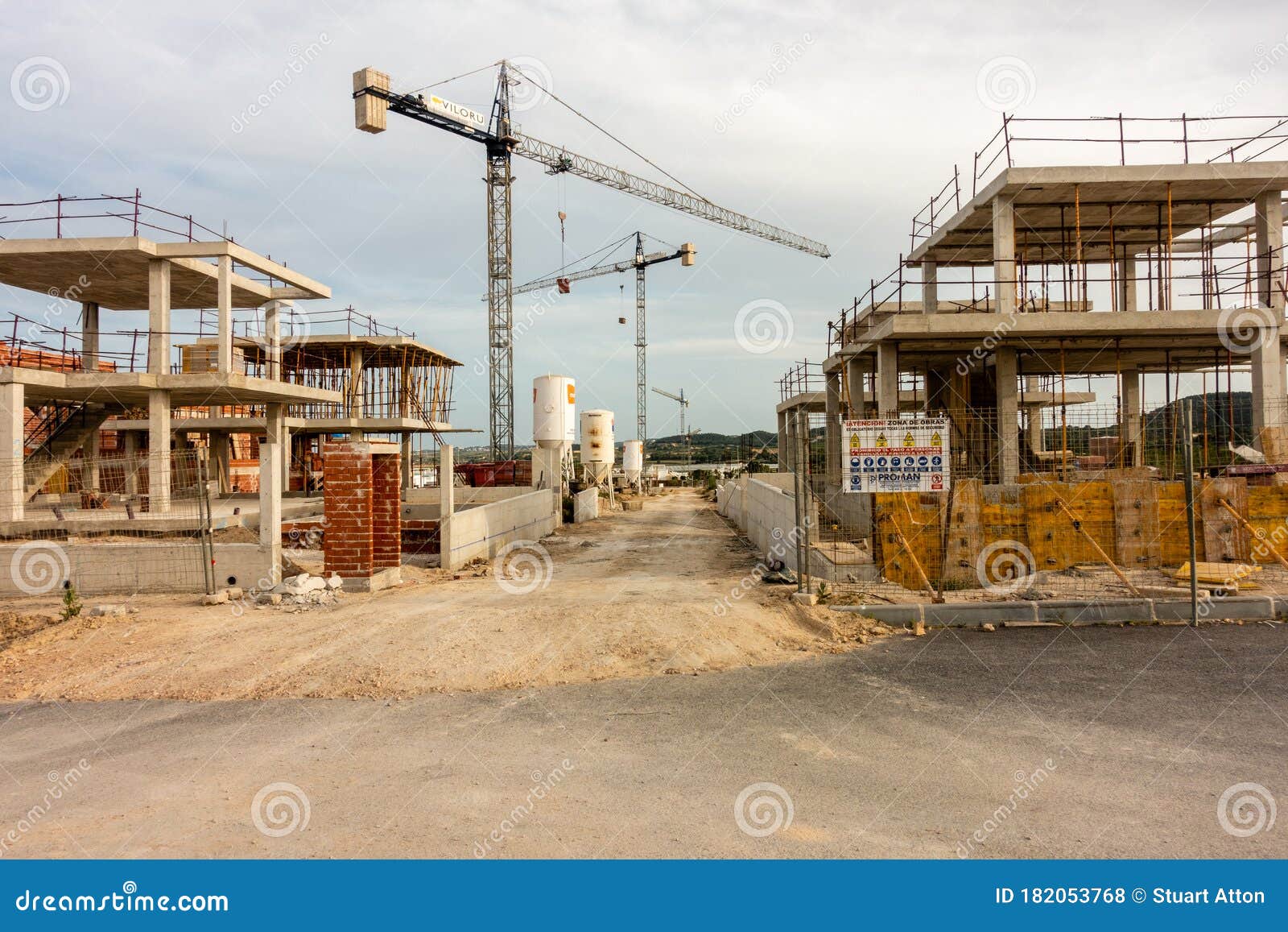 Building site in spain editorial stock photo. Image of hispanic - 182053768