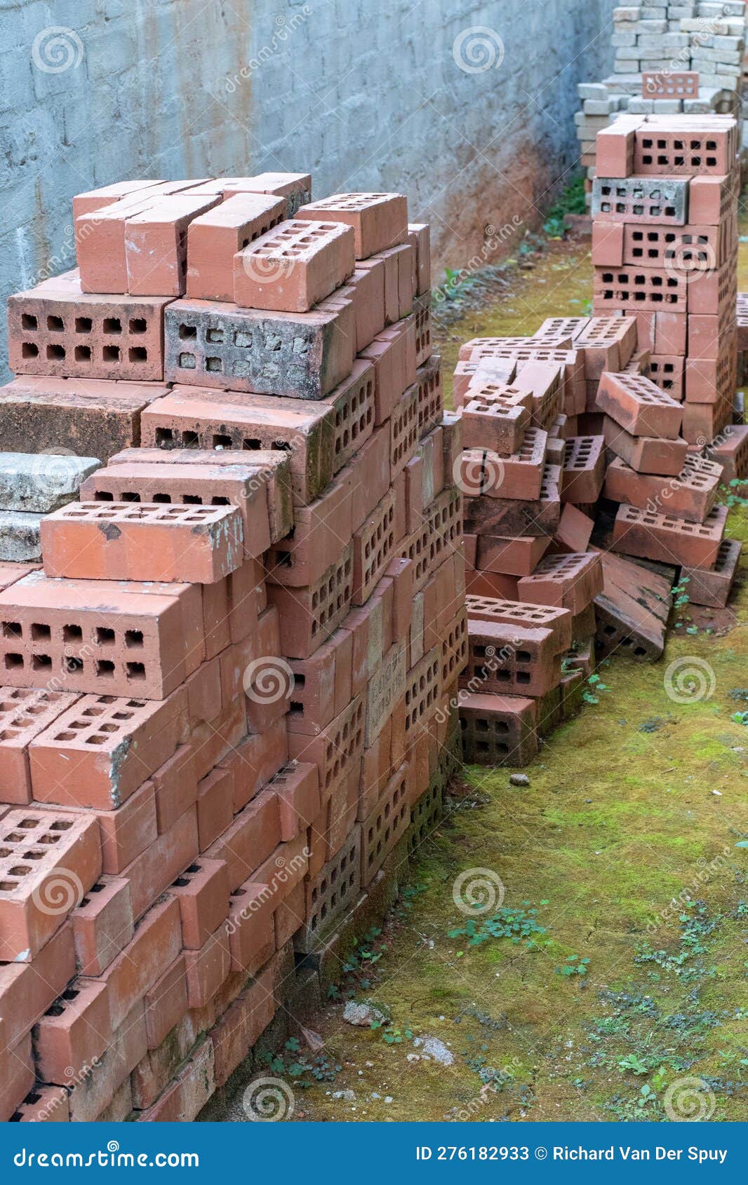 Building Site - Stacked Bricks Stock Image - Image of stacked, work ...