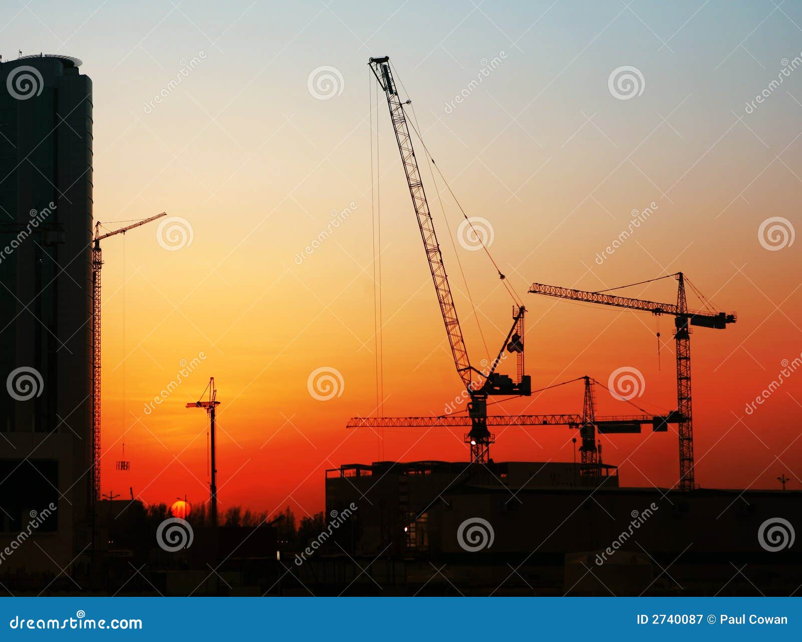 Building site sunset stock image. Image of rise, blue - 2740087