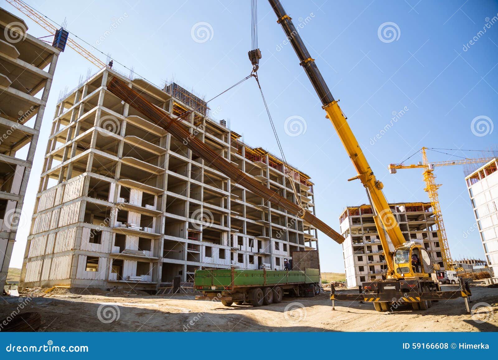 Building site stock photo. Image of blue, clear, engineering - 59166608