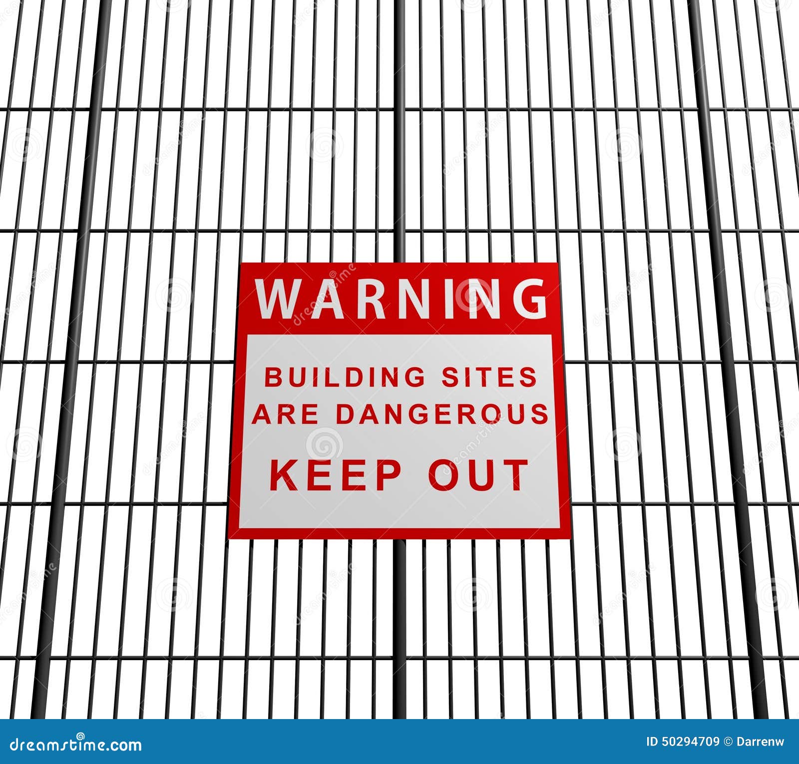 Building Sites are Dangerous Stock Illustration - Illustration of ...