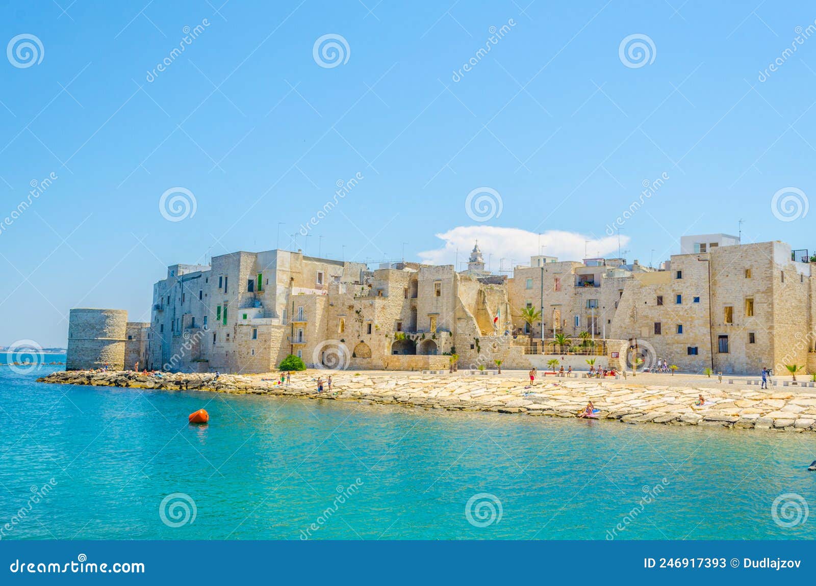 Building Situated on Coastline of the Italian City Molfetta...IMAGE ...