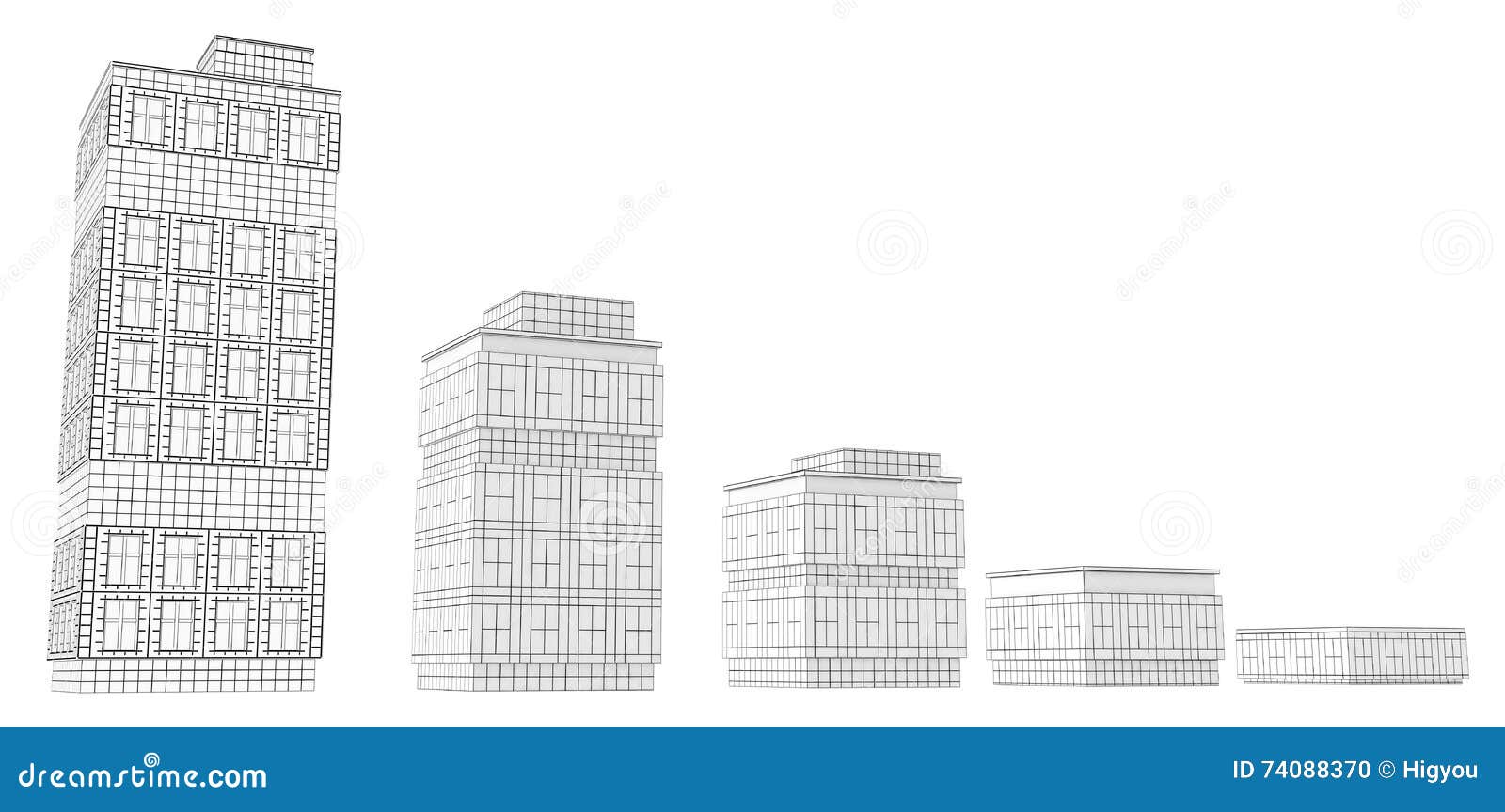 Building Sizes Design stock illustration. Illustration of horizontal ...