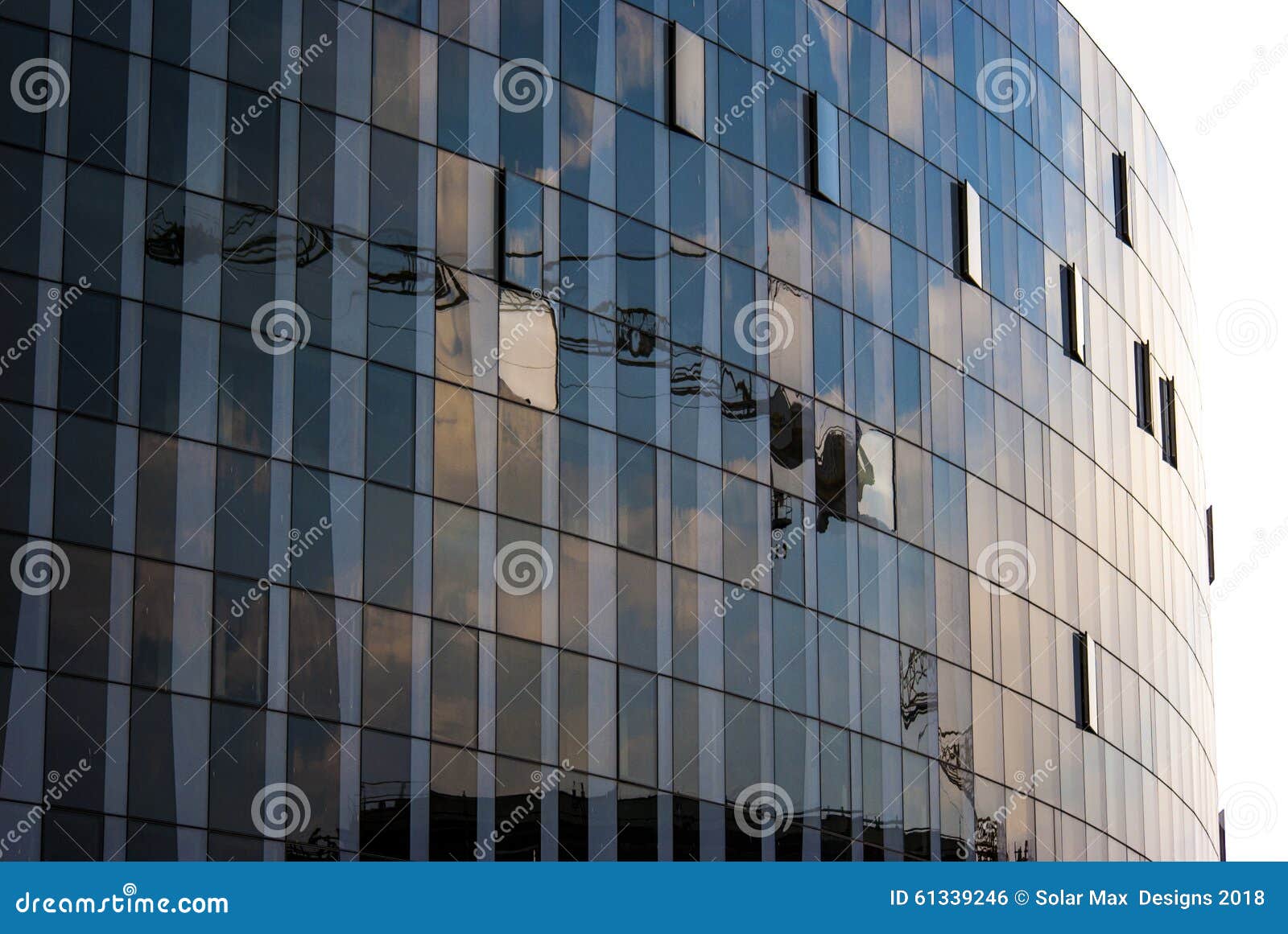 Building Sky Blue Glass Windows Reflection Stock Photo - Image of ...