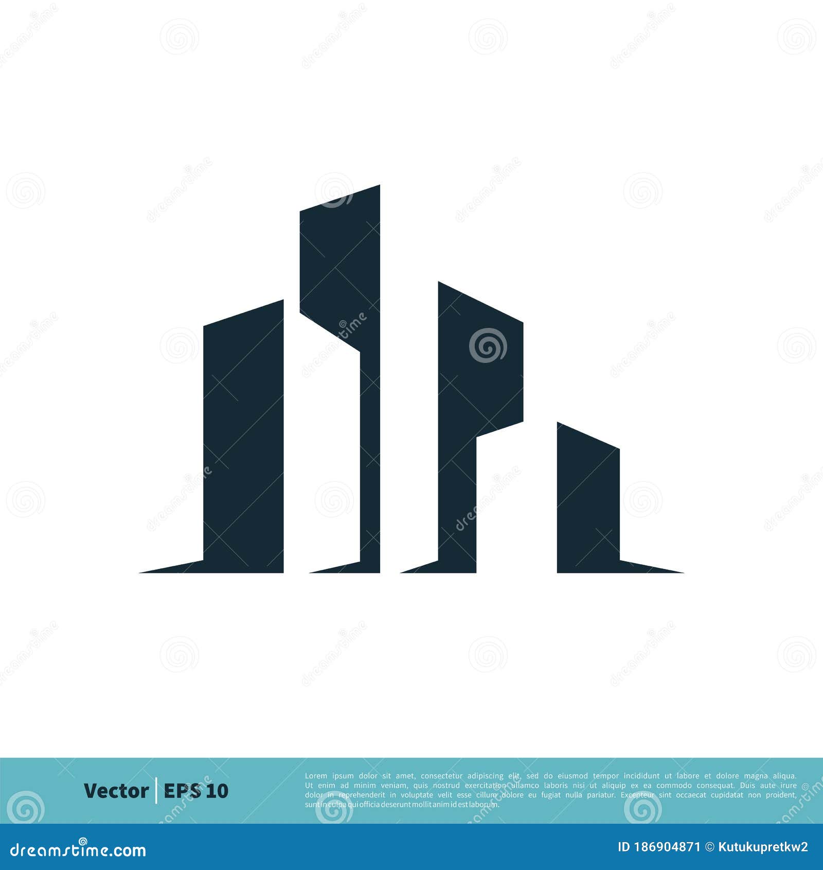 Building Skyscraper Icon Vector Logo Template Illustration Design ...