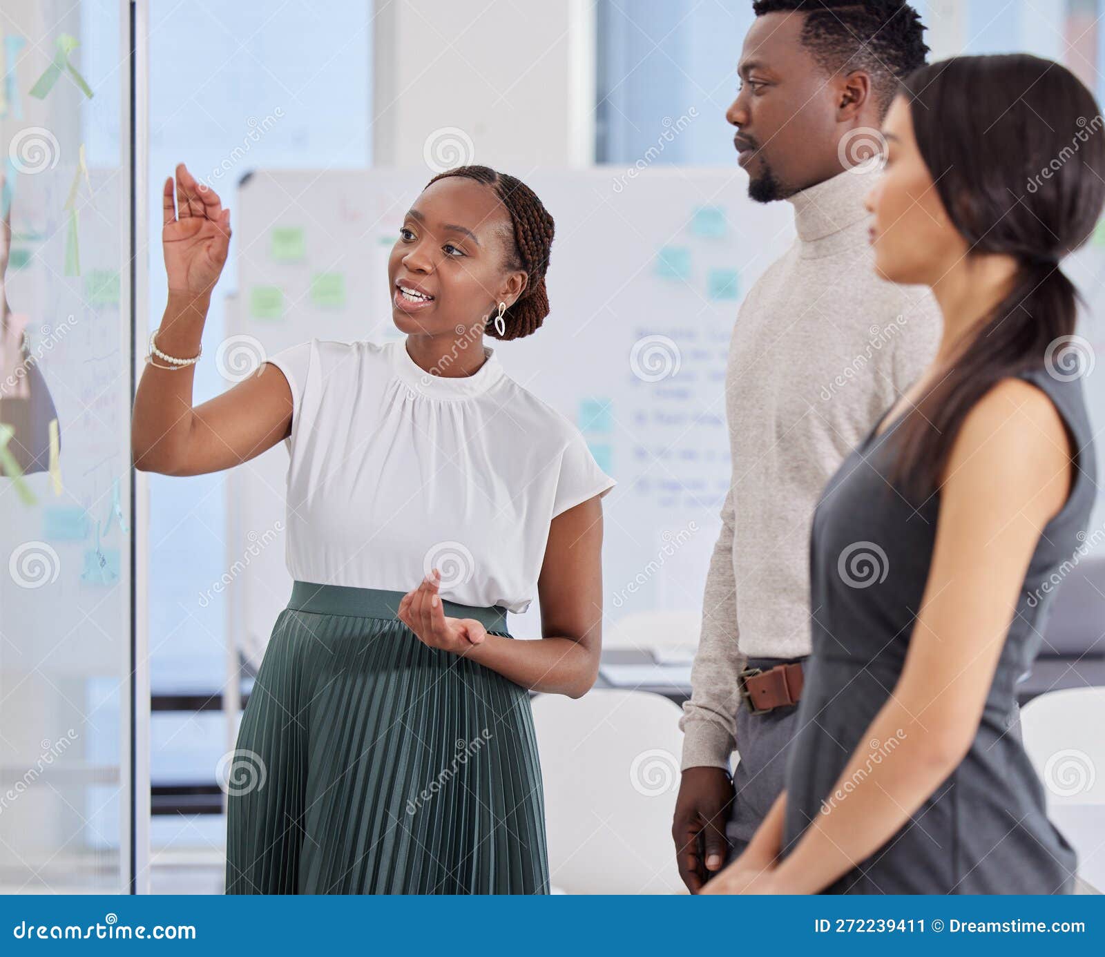 Building a Solid Plan. a Group of Businesspeople Brainstorming with ...