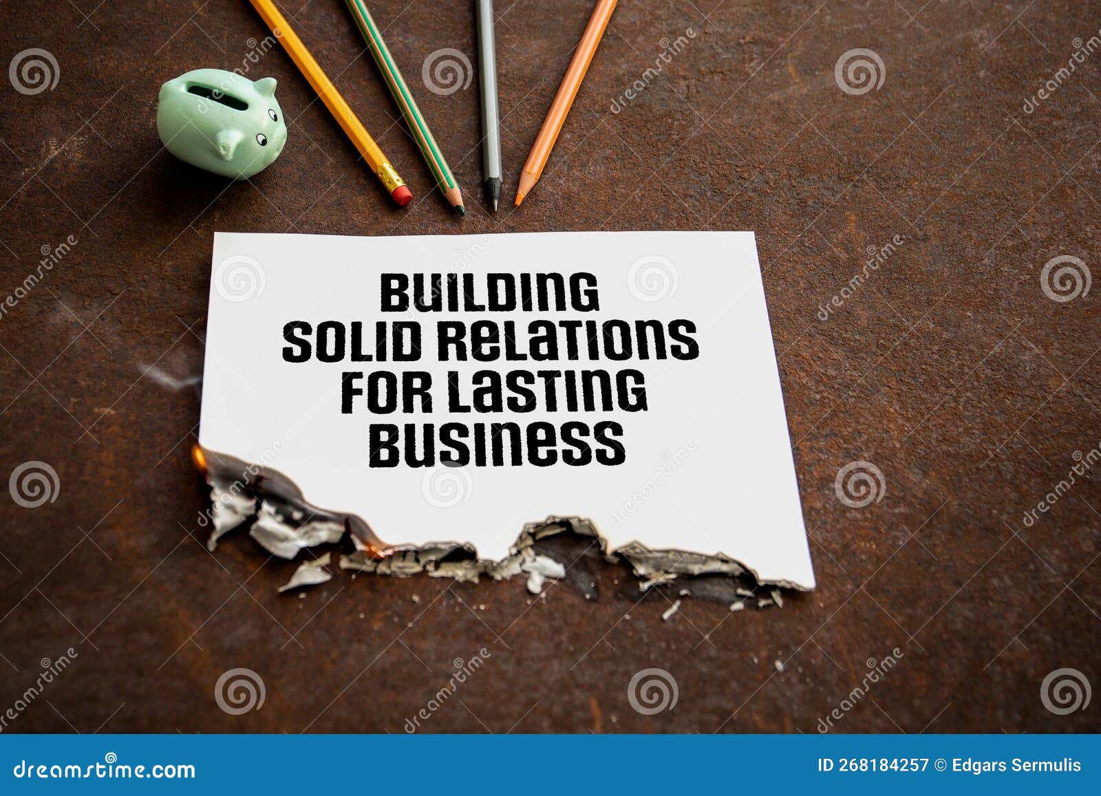 Building Solid Relations for Lasting Business. Burning Sheet of Paper ...