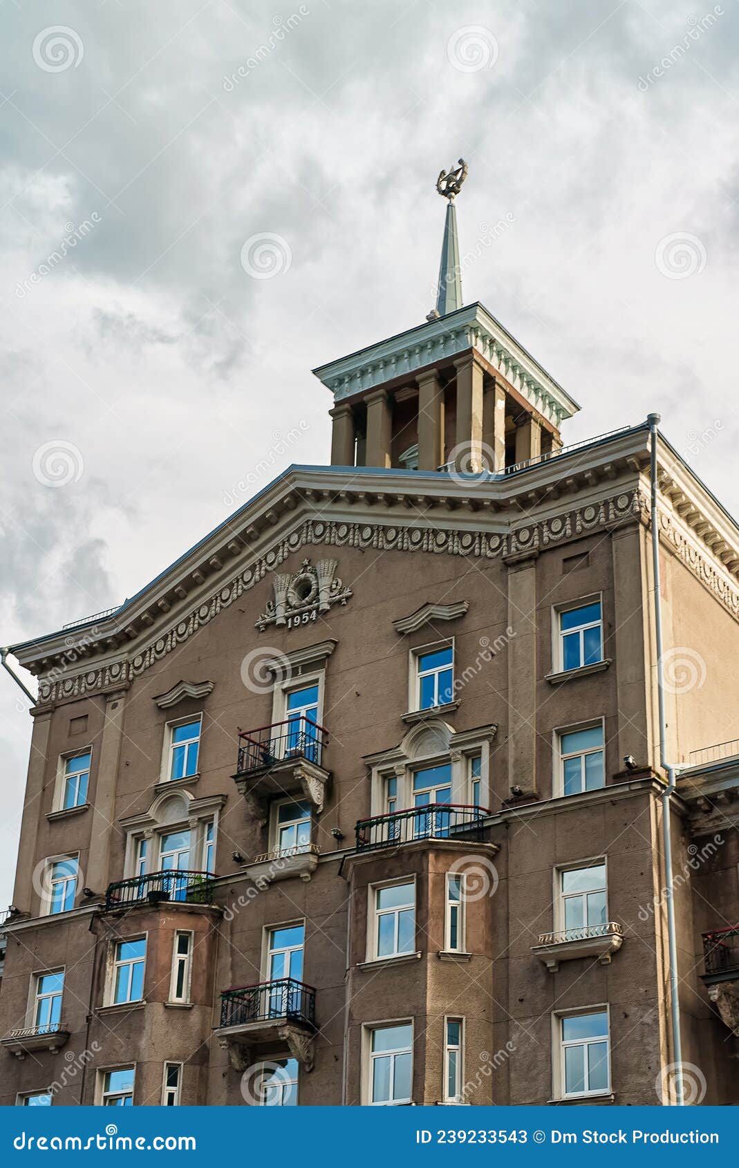 The only Building with Soviet Symbols Stock Image - Image of monumental ...