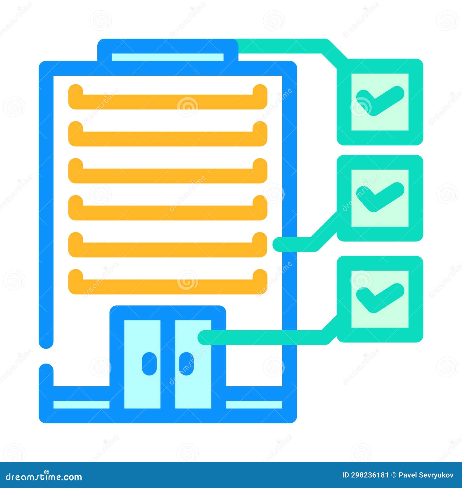 Building Specifications Architectural Drafter Icon Color Illustration ...