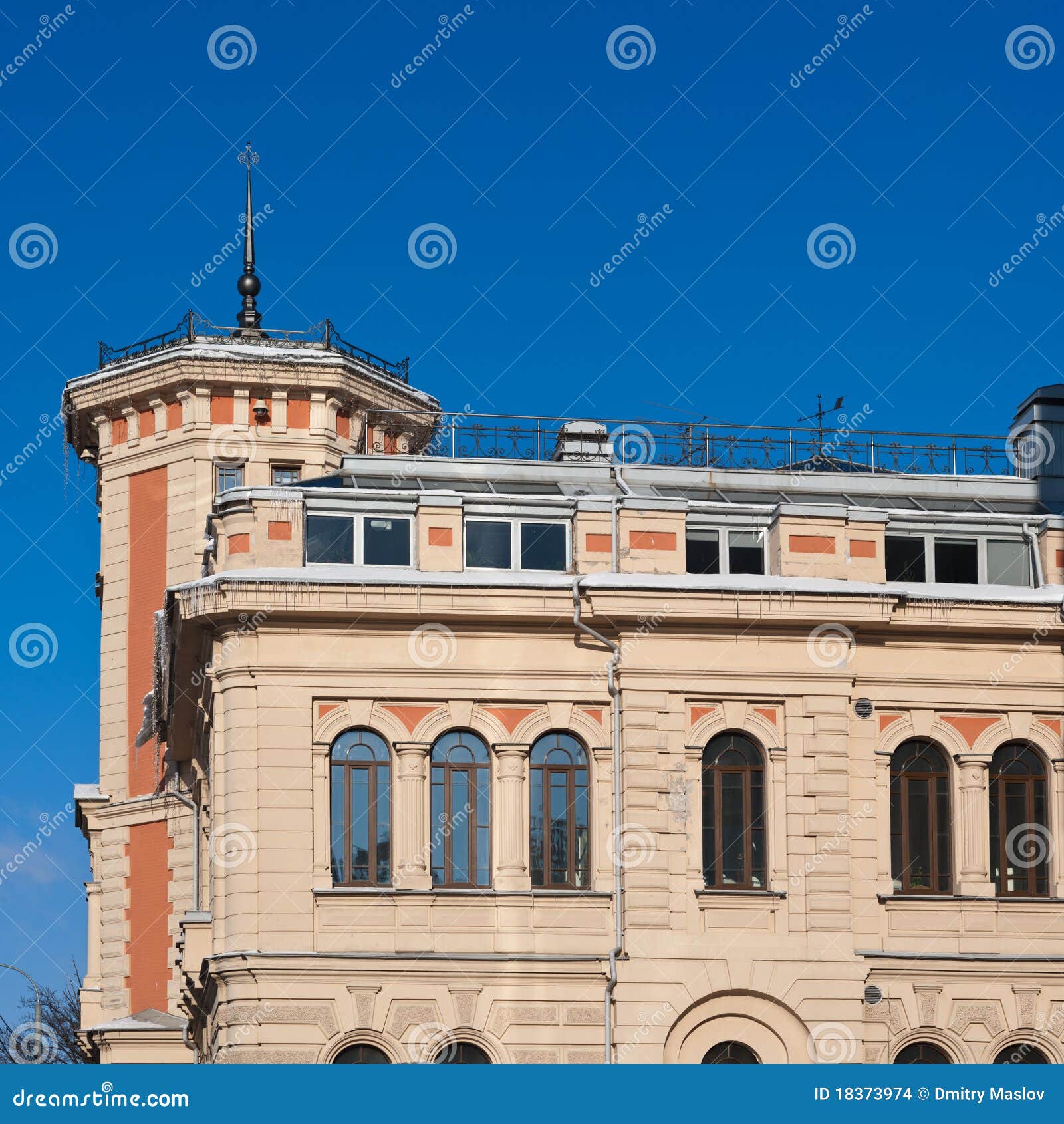 Building with a spike stock photo. Image of styles, wall - 18373974