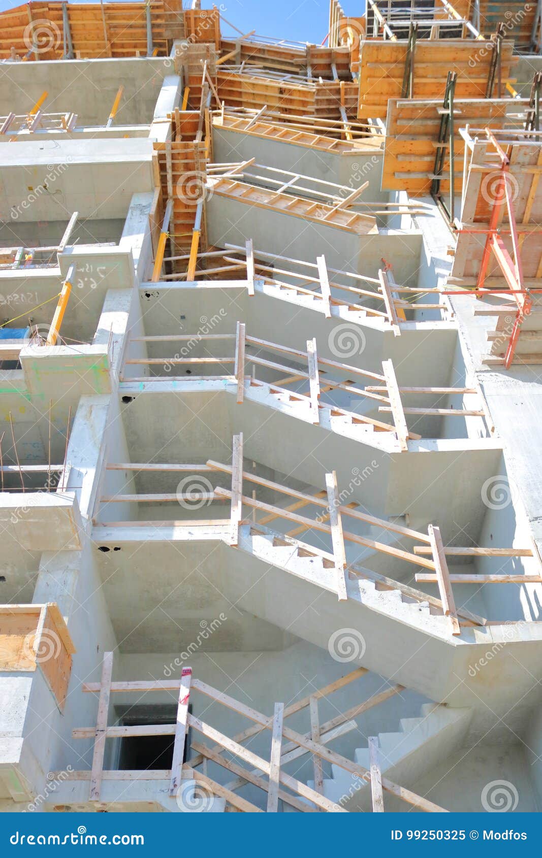 Building Stairway Construction Stock Image - Image of finished ...