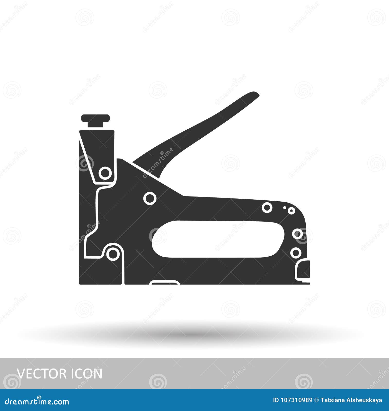 Building Stapler. Vector Icon Of Linear Design. | CartoonDealer.com ...