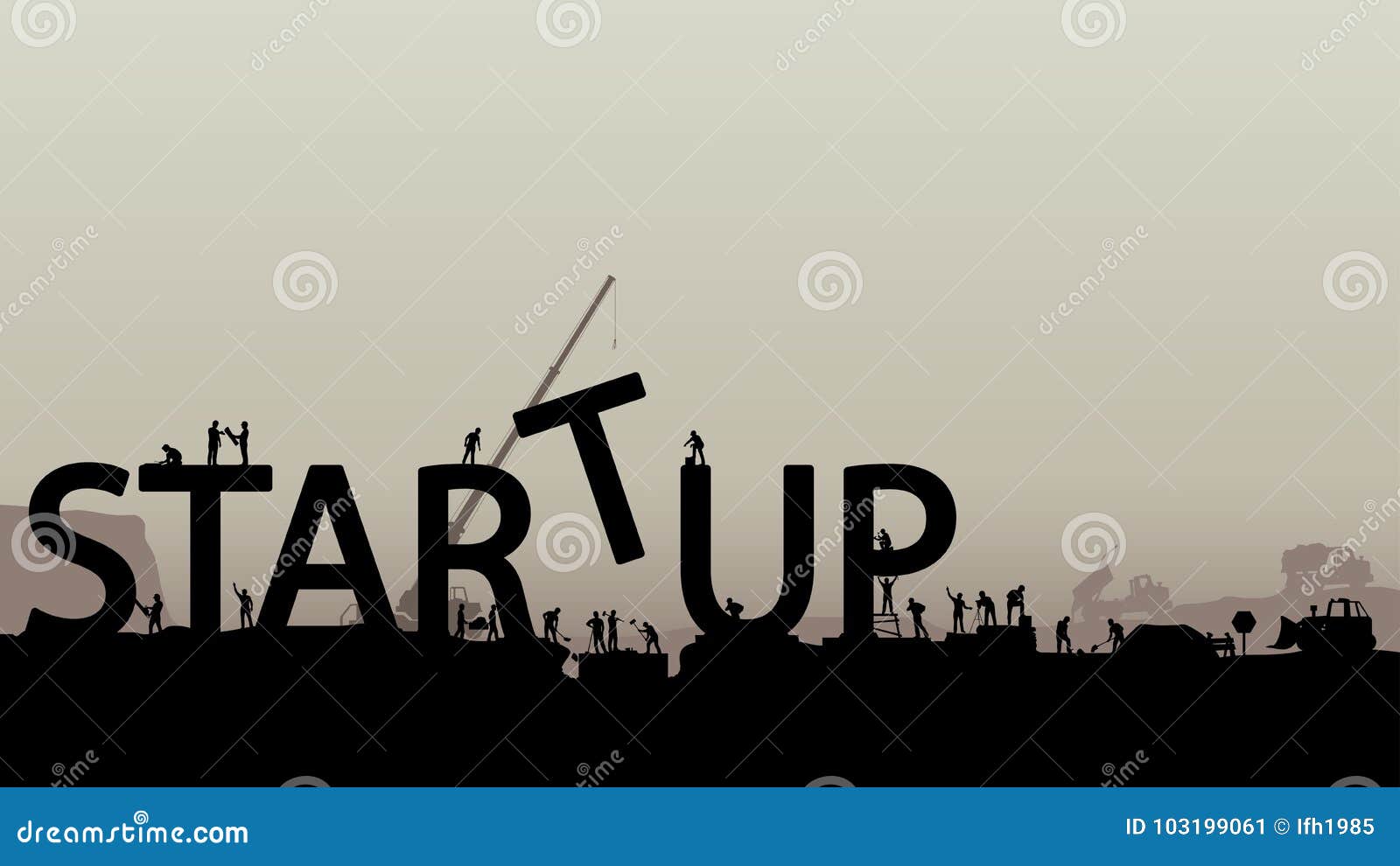 Building Startup Silhouettes Stock Vector - Illustration of background ...