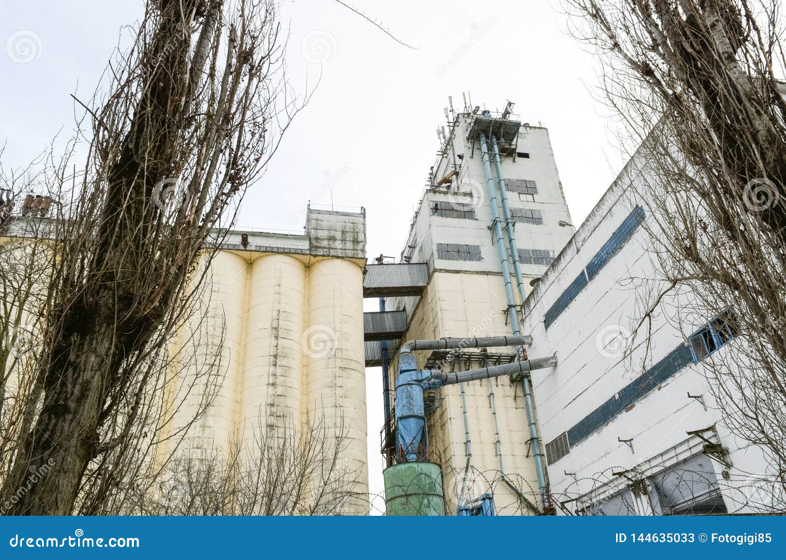 Building for Storing and Drying Grain Stock Image - Image of landscape ...