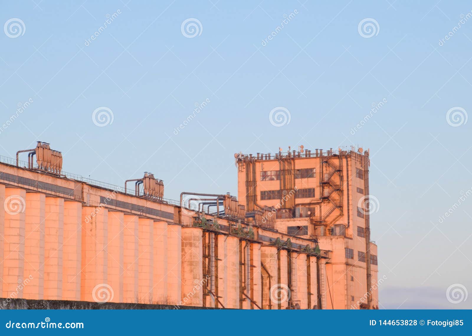 Building for Storing and Drying Grain Stock Photo - Image of dryer ...