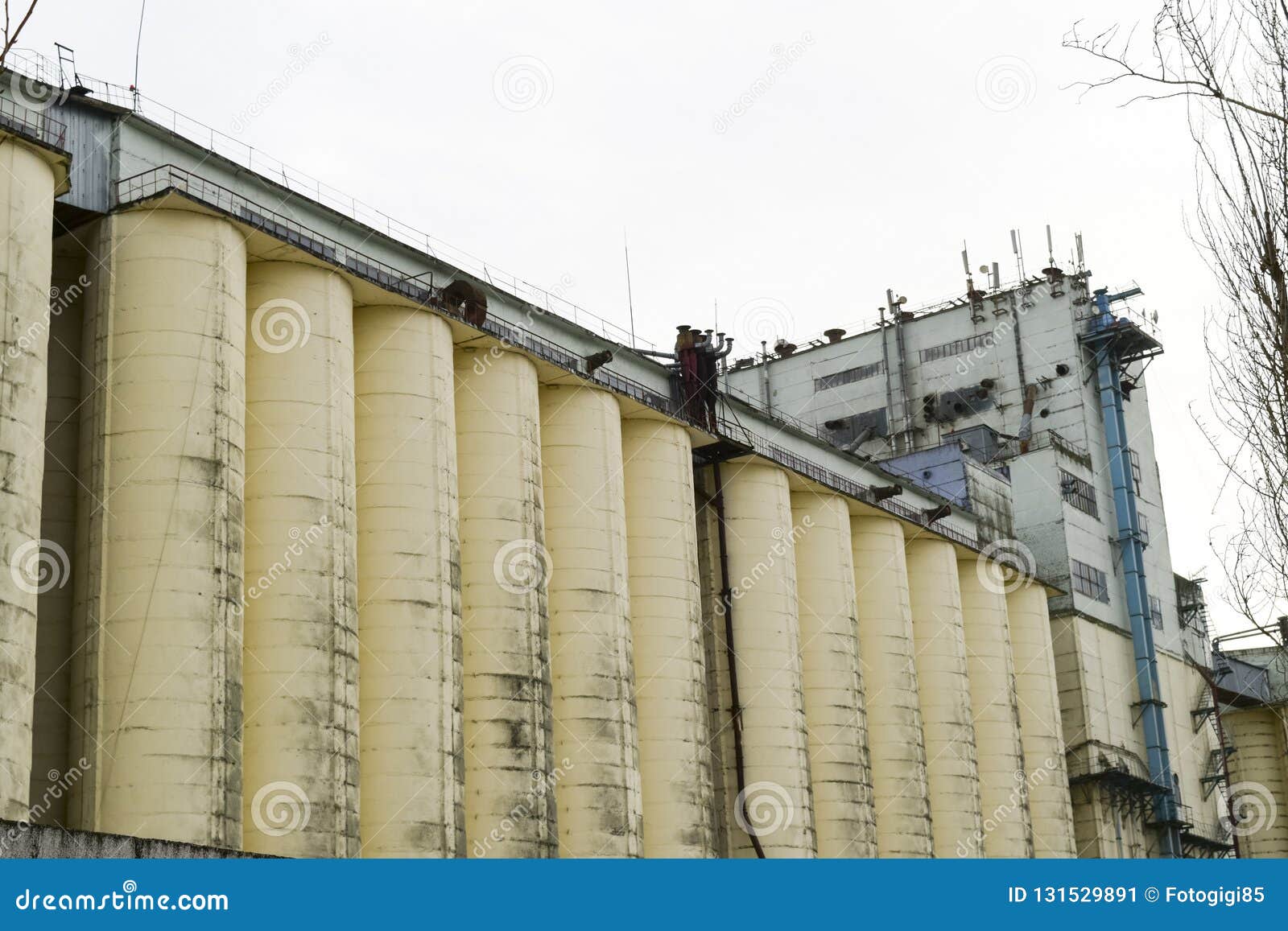 Building for Storing and Drying Grain Stock Image - Image of drying ...