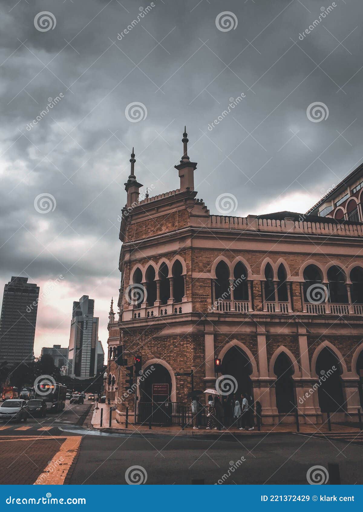 Building in the street editorial stock image. Image of tower - 221372429