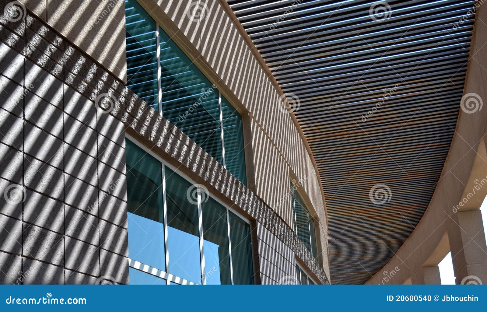 Building with Striped Shadows Stock Photo - Image of architecture ...