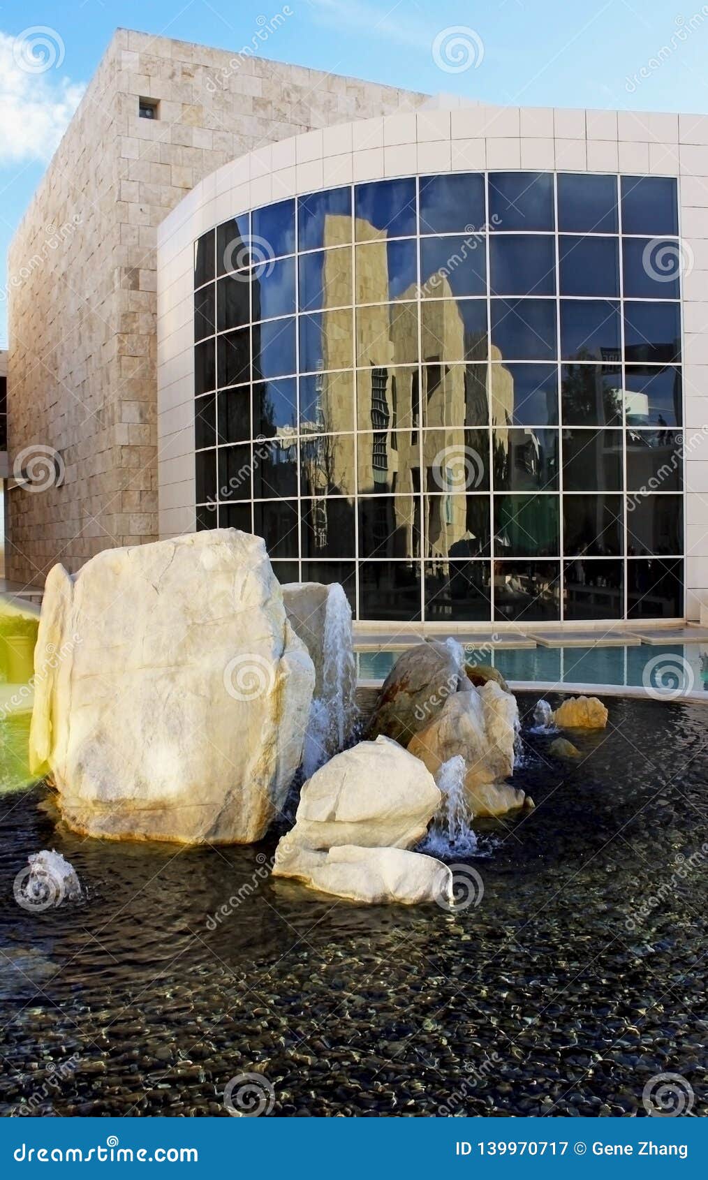 Boulder Fountain at the Getty Museum Editorial Photography - Image of ...