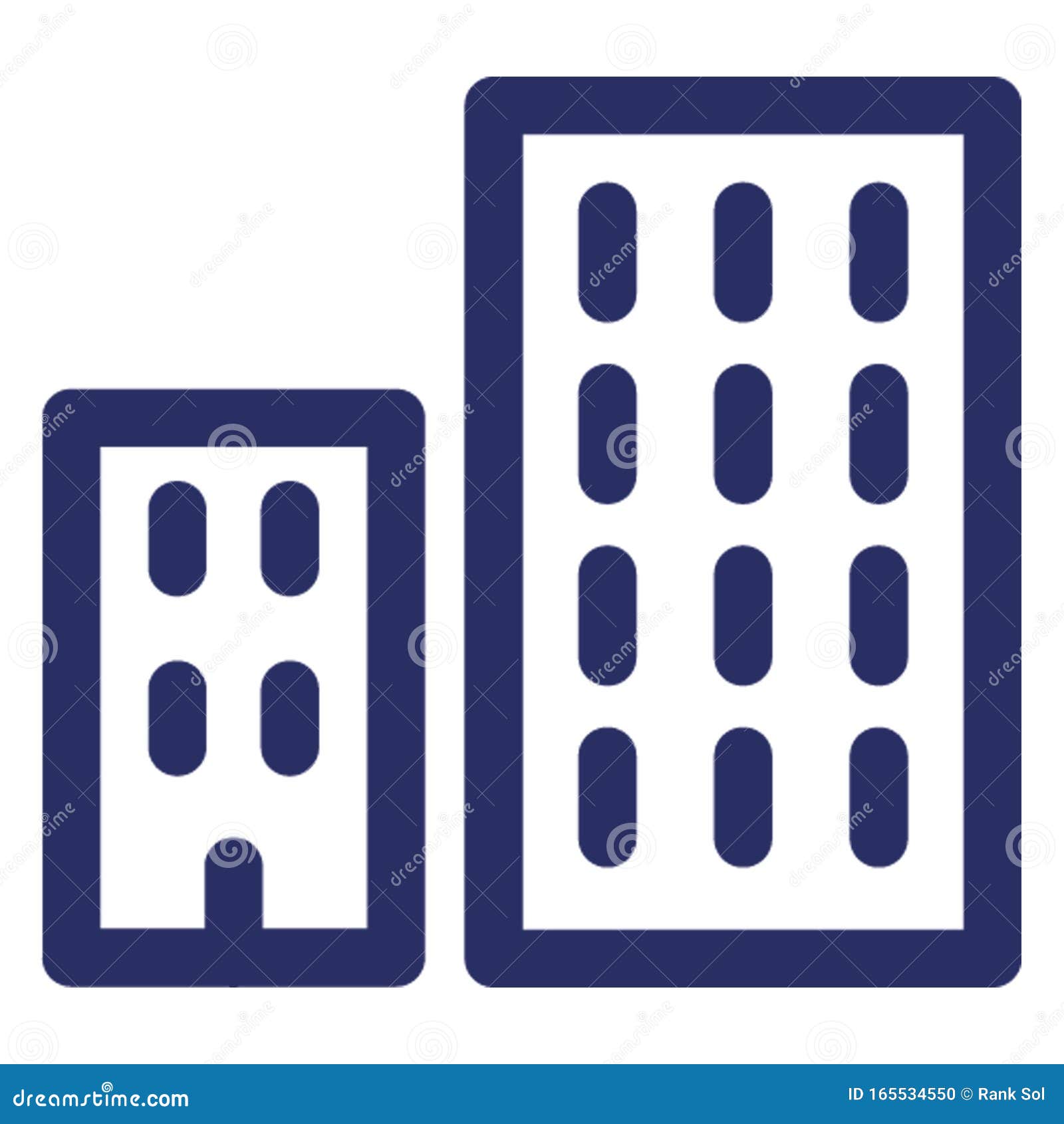 Building Structure Isolated Vector with Outline Icon Which Can Easily ...