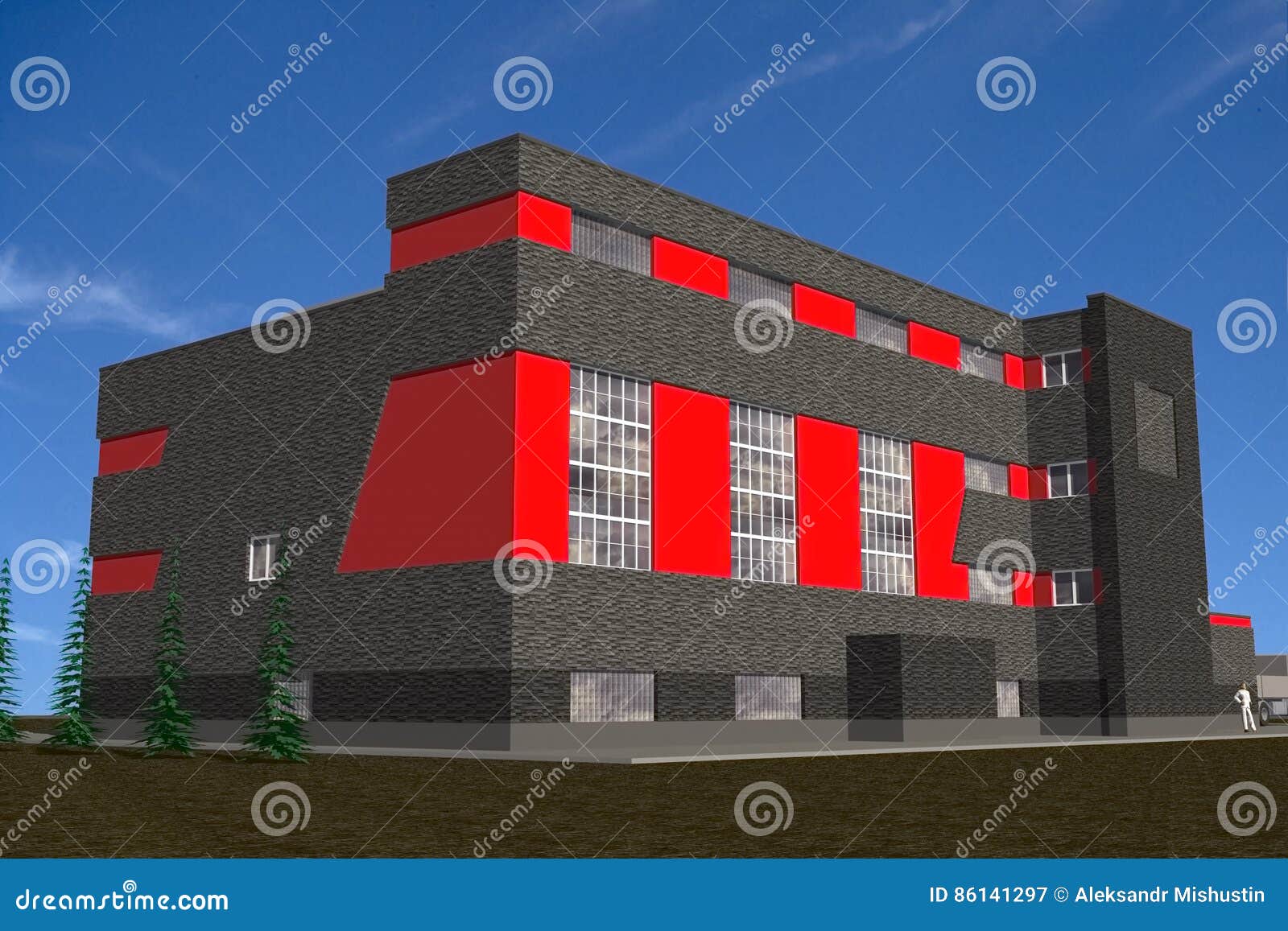 Building in the Style of Constructivism Stock Illustration ...