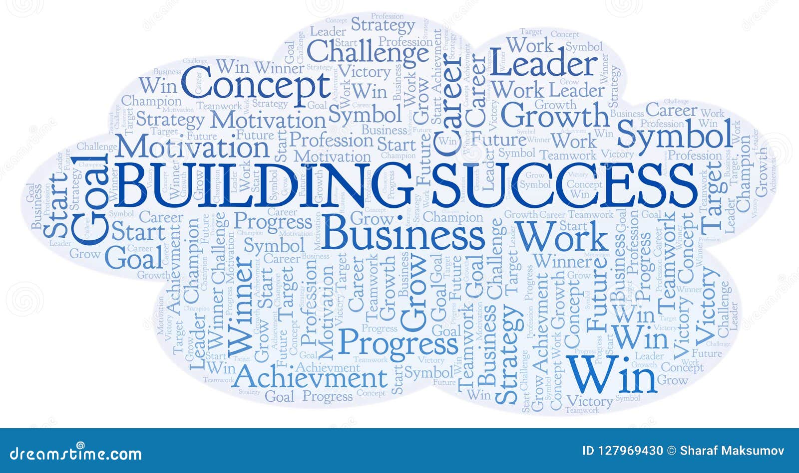Building Success Word Cloud. Stock Illustration - Illustration of goal ...