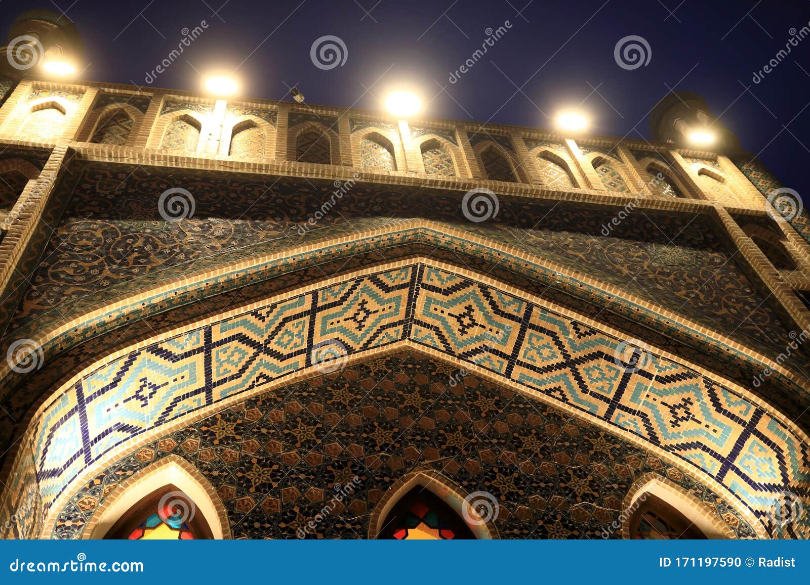 Building of Sulfur Baths at Night Stock Photo - Image of historical ...
