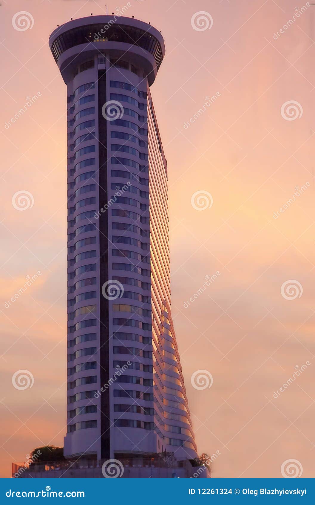 Building on the sunset stock photo. Image of coastline - 12261324