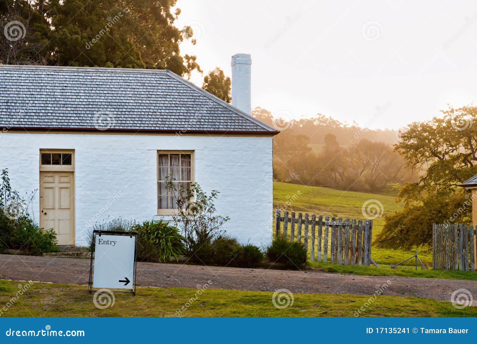 Building at Sunset, Port Arthur Stock Image - Image of white ...