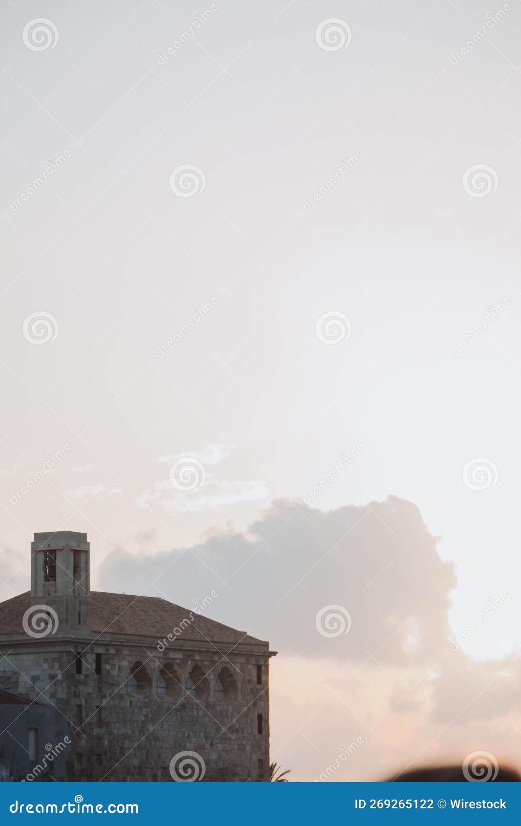 Building with Sunset Sky on the Background Stock Photo - Image of light ...