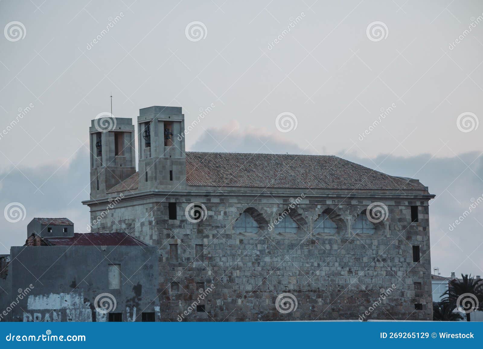 Building with Sunset Sky on the Background Stock Image - Image of ...