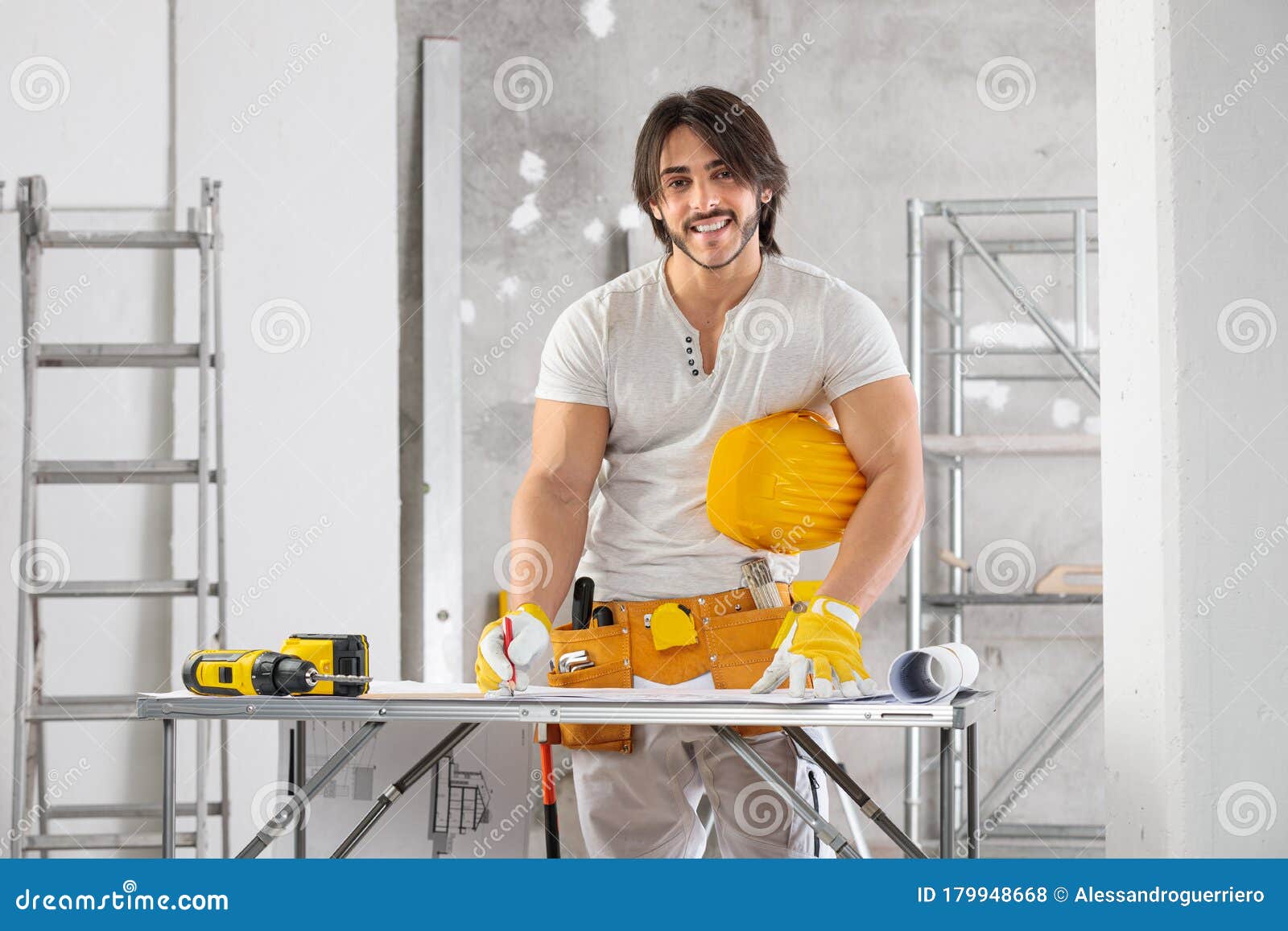 Building Supervisor or Architect Taking Notes Stock Photo - Image of ...