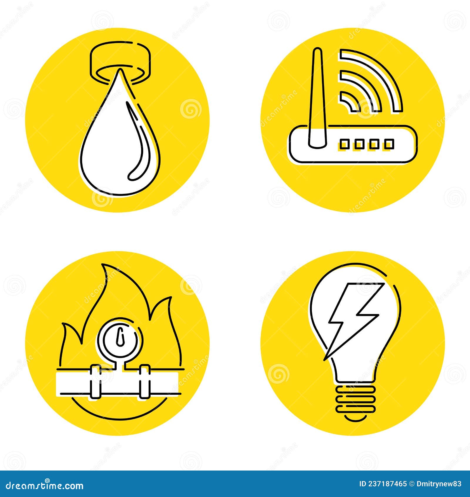 Technical Building System Icons Set Cartoon Vector | CartoonDealer.com ...