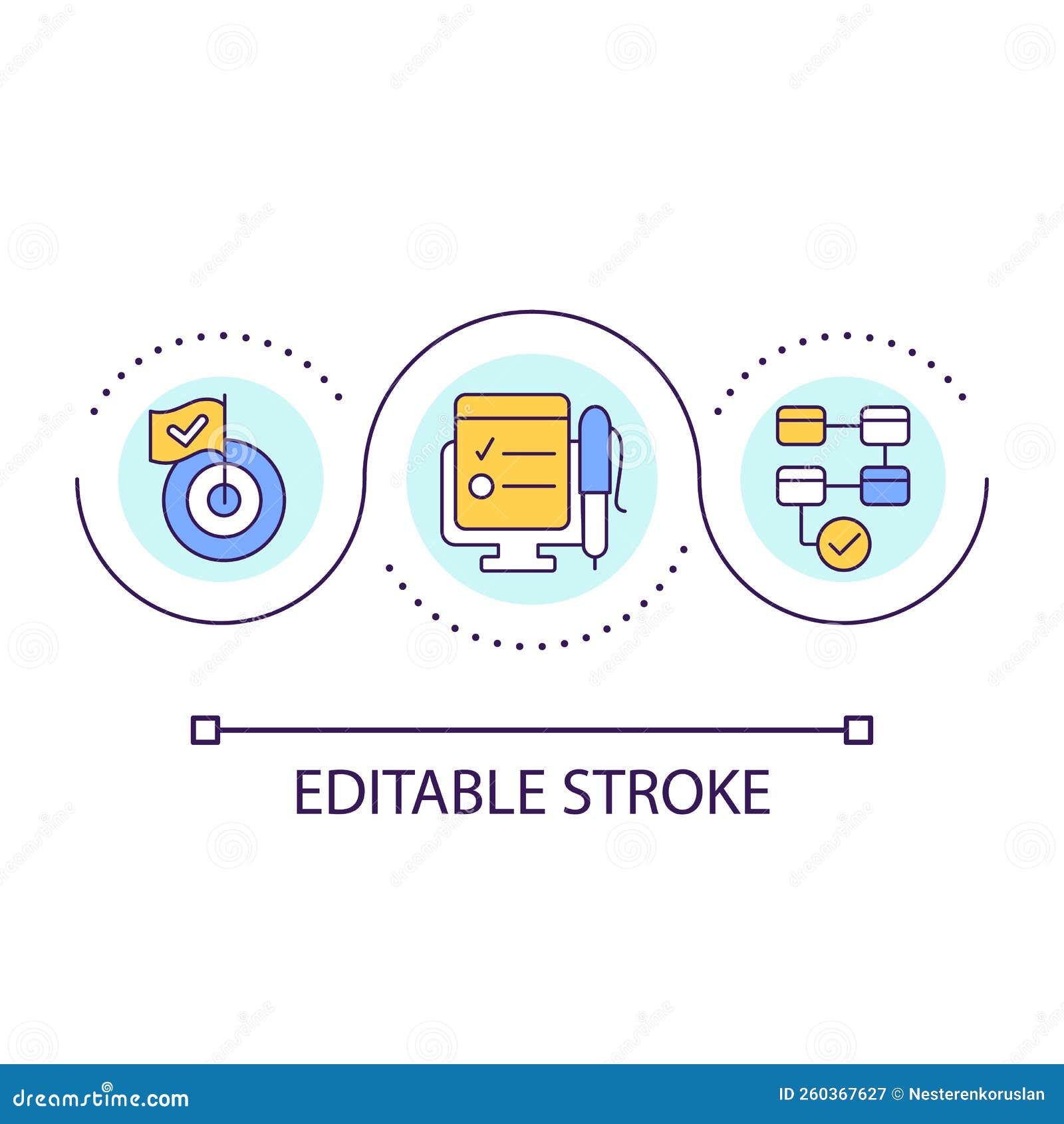 Building Target Plan Loop Concept Icon Stock Vector - Illustration of ...