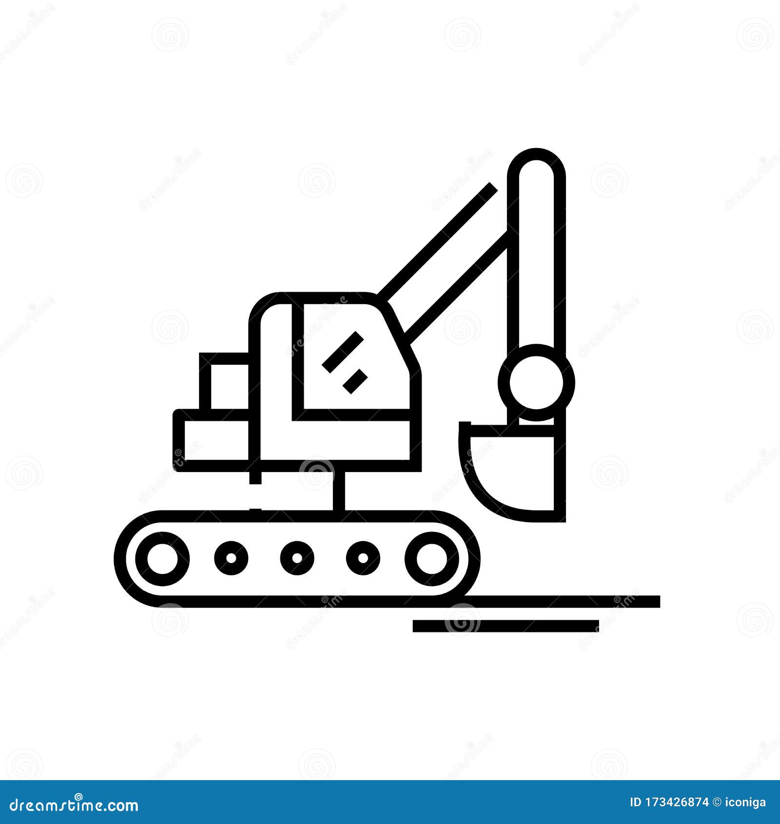 Building Technic Line Icon, Concept Sign, Outline Vector Illustration ...