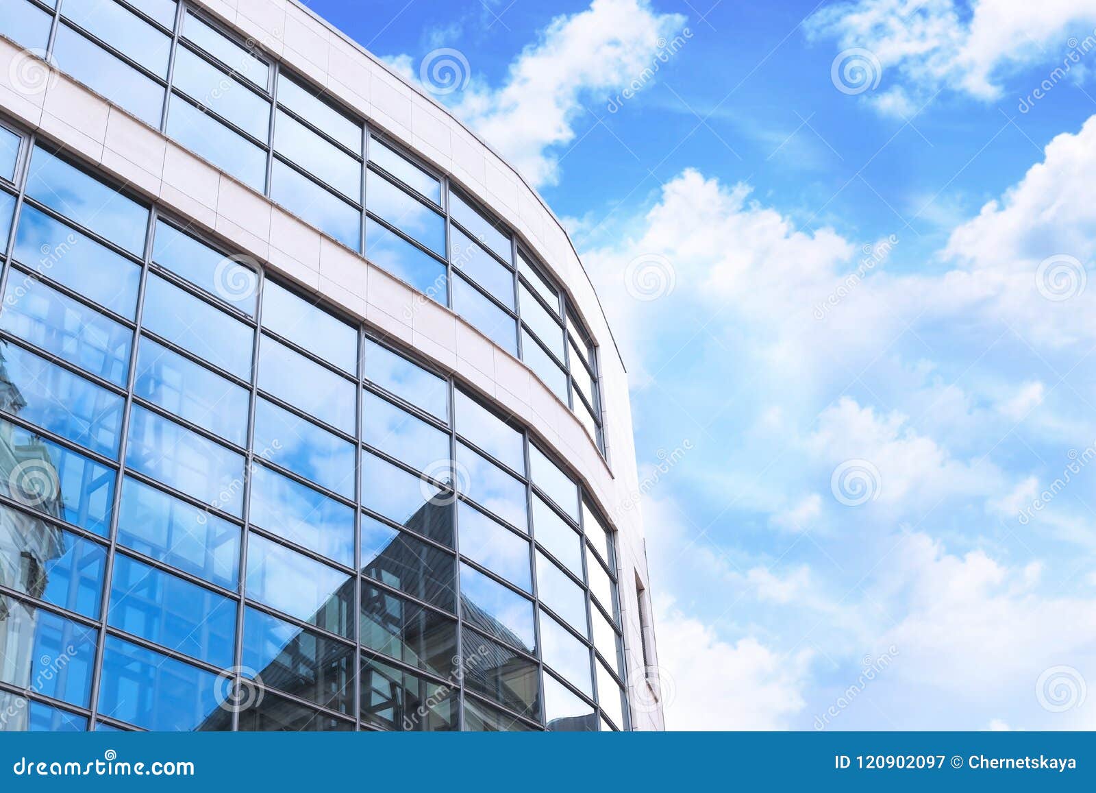 Building with Tinted Windows Stock Image - Image of space, development ...