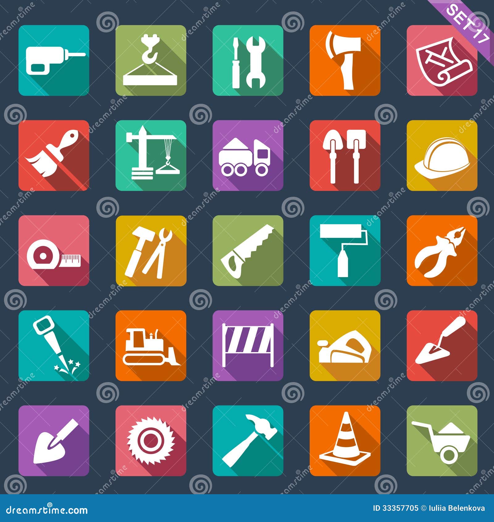Building and tools icons stock vector. Illustration of hammer - 33357705