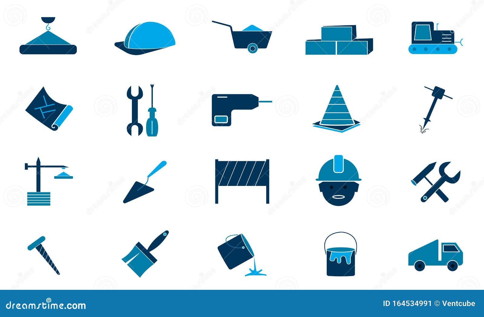 Building Tools Icons Illustration Used for Web. Stock Illustration ...