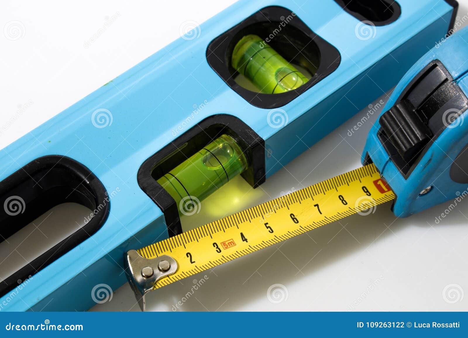 Building Tools, Meter and Bubble Level Stock Photo - Image of steel ...